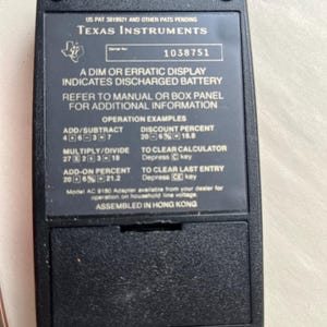 Vintage Texas Instruments TI-1200 Calculator in Original Box - Etsy