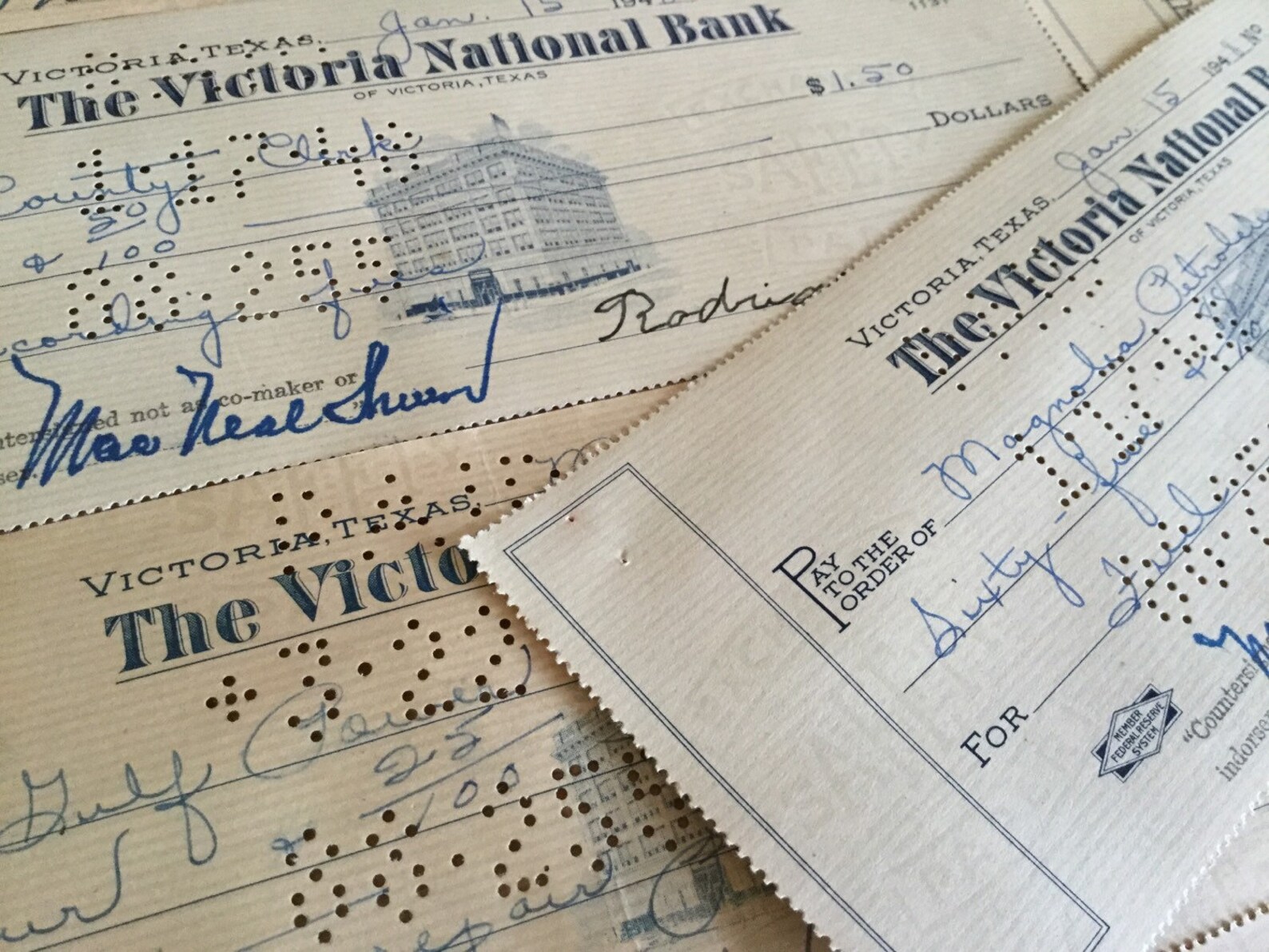 The Victoria National Check Victoria Texas Void | Etsy