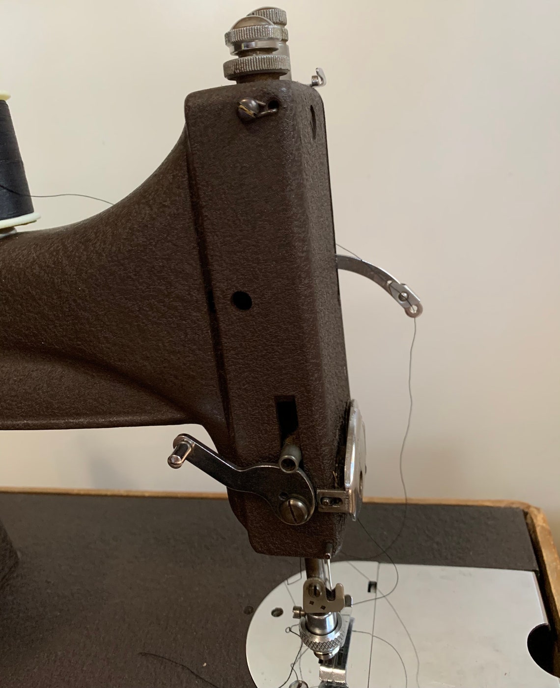 Vintage Domestic Sewing Machine With Brown Matte Crinkle Finish - Etsy