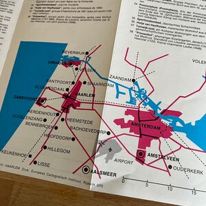 Vintage Haarlem Holland City Road Map and Tourist Sites - Etsy