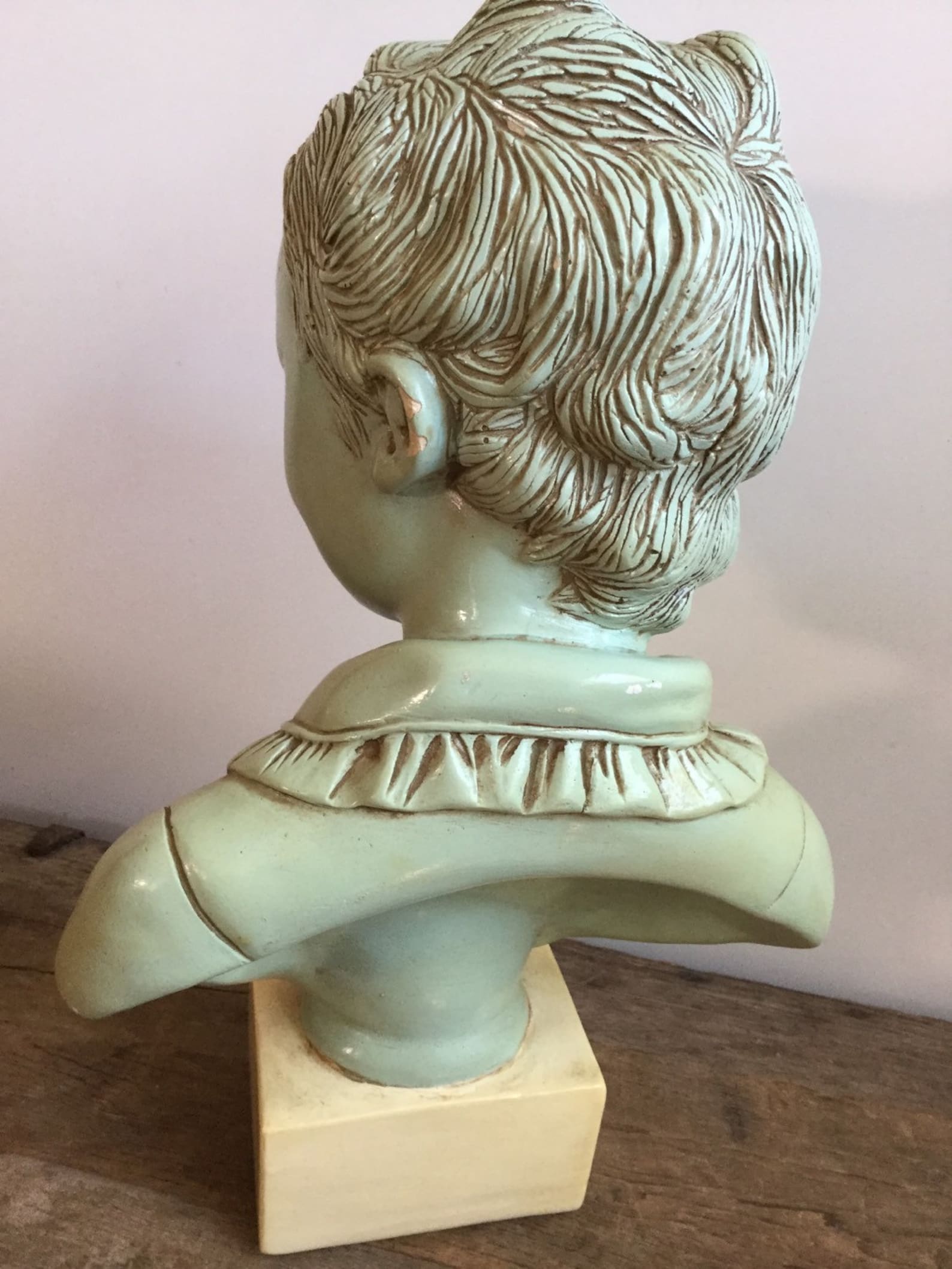 Jaru Chalkware Bust Boy Statue - Etsy