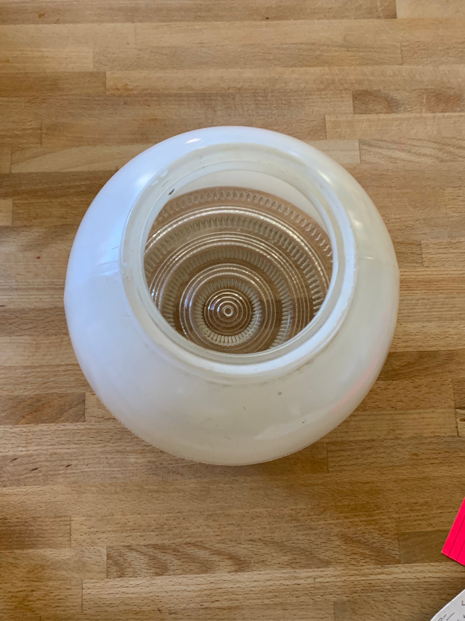 Vintage Ceiling Light Cover Art Deco Style Frosted Bulls Eye - Etsy