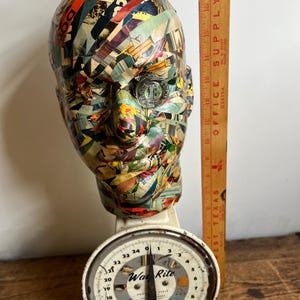 Casey Bust Found Object Mannequin Head Assemblage Art Rusty Macabre ...