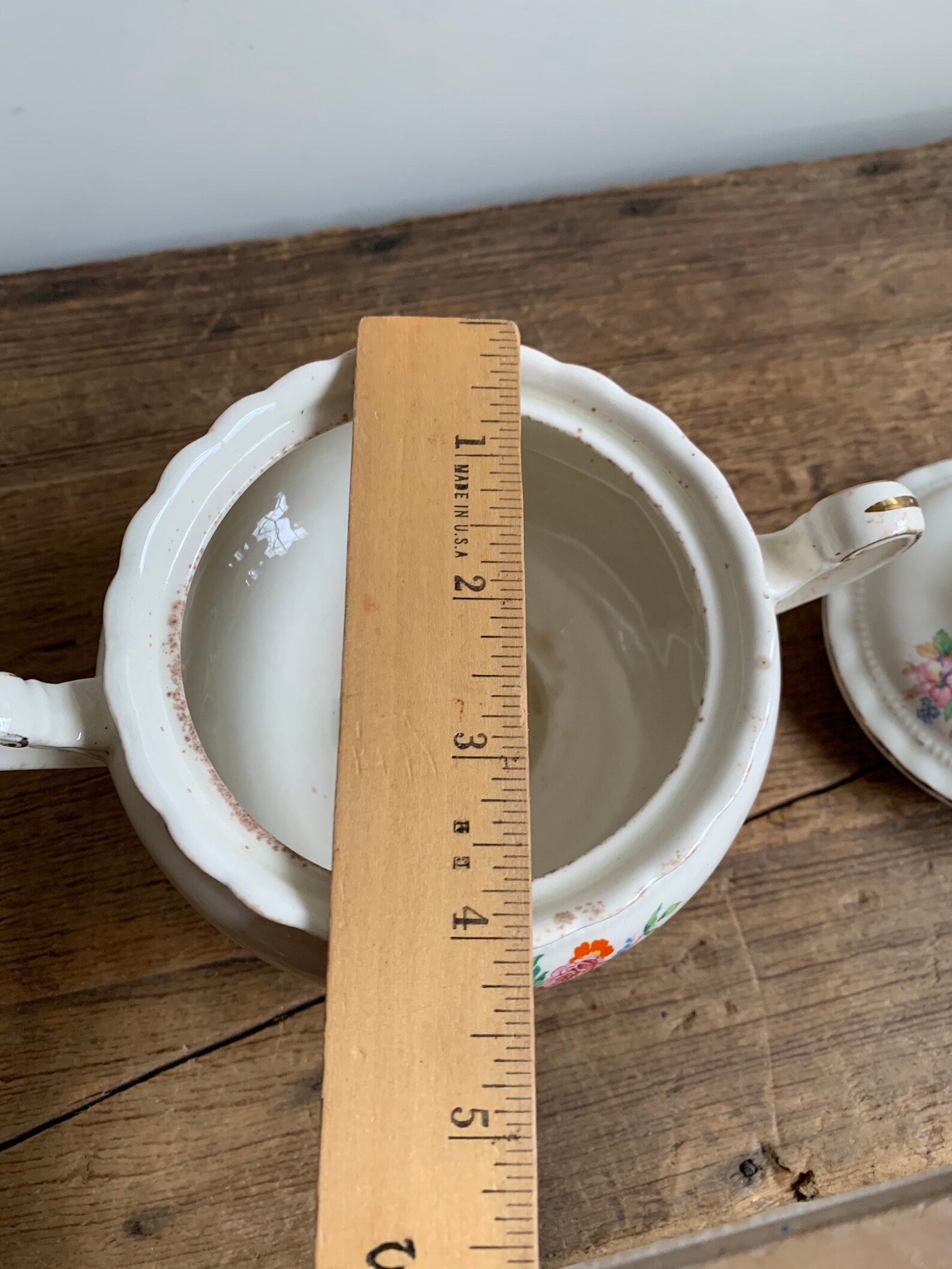 Antique Reg SOL 391413 Floral Creamer Pot With Lid by J&G - Etsy