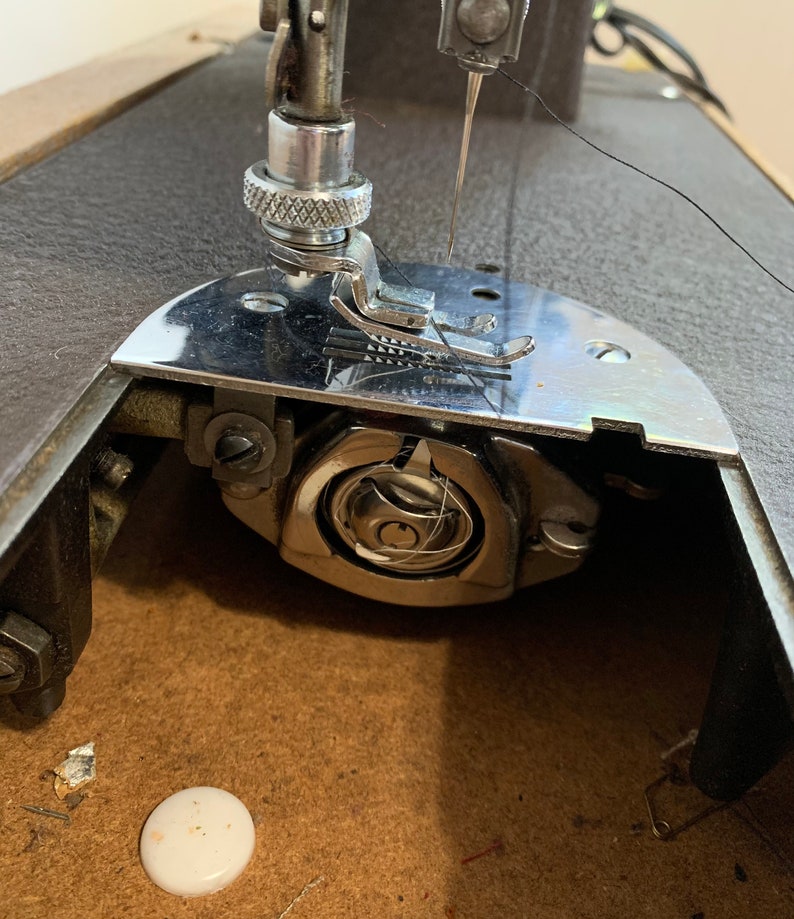 Vintage Domestic Sewing Machine With Brown Matte Crinkle Finish - Etsy