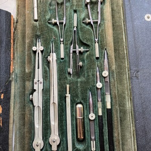 Antique German Drafting Compass Tool Set by BK Elliot Company - Etsy