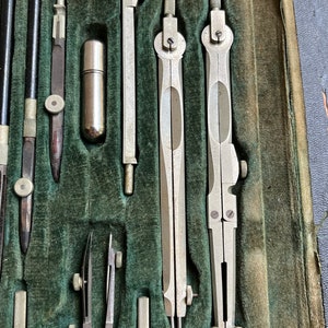 Antique German Drafting Compass Tool Set by BK Elliot Company - Etsy