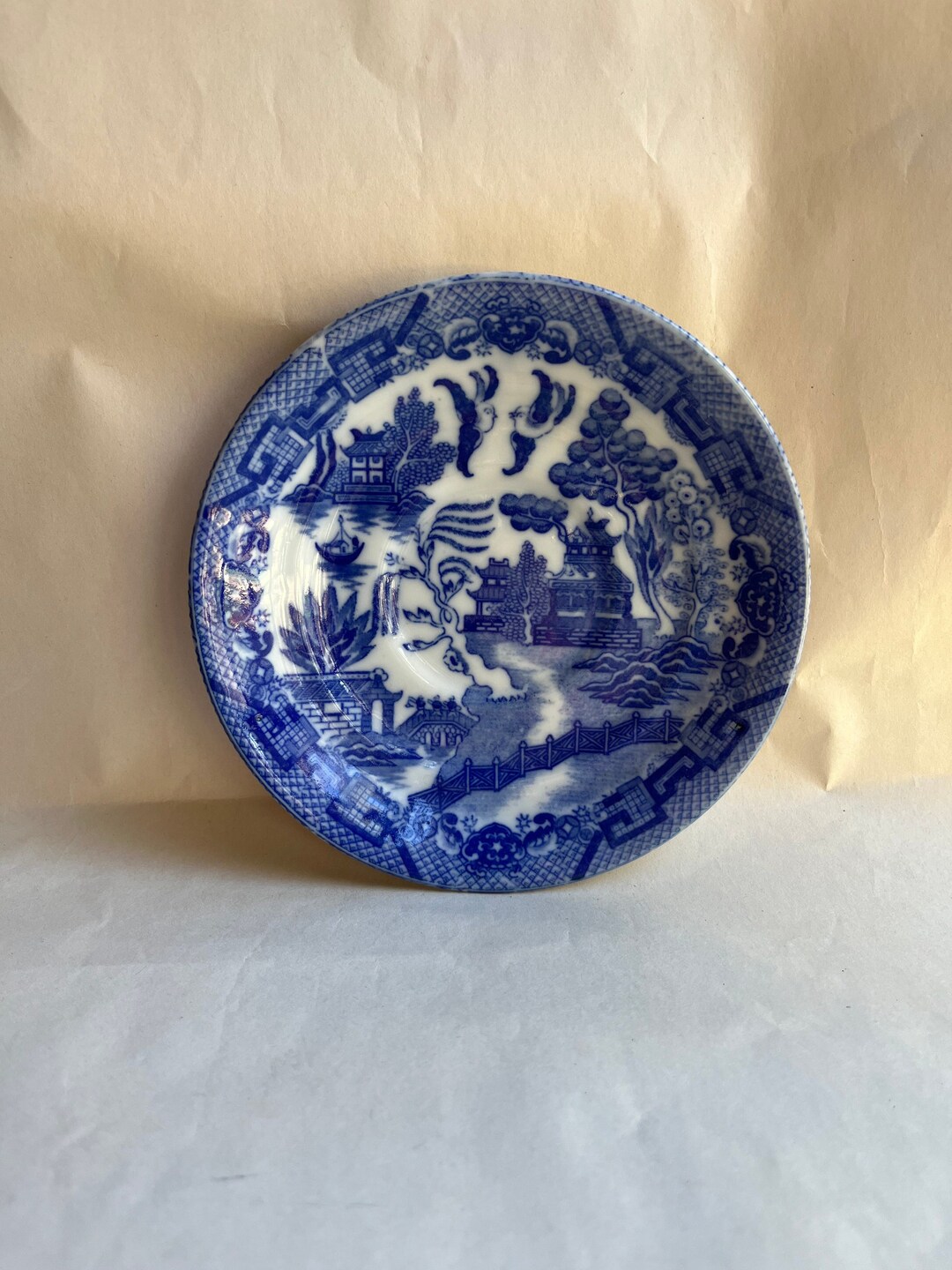 Vintage MD Japan Blue Willow Saucer Ceramic Willow Ware - Etsy