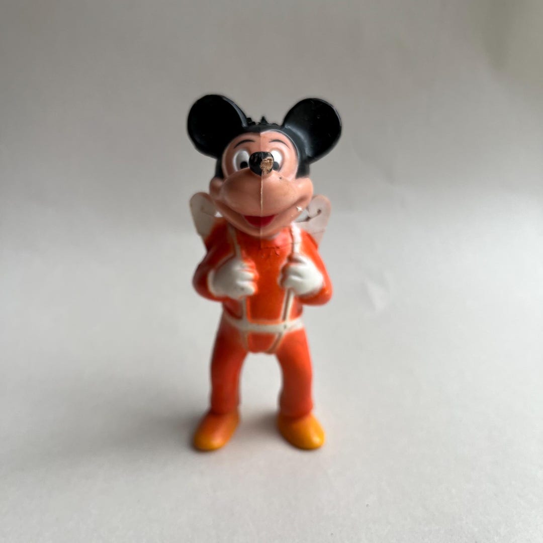 Vintage Mickey Mouse Club Durham’s Parachutist Mickey Toy Figure No ...