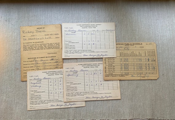 Real Report Card From The 80s