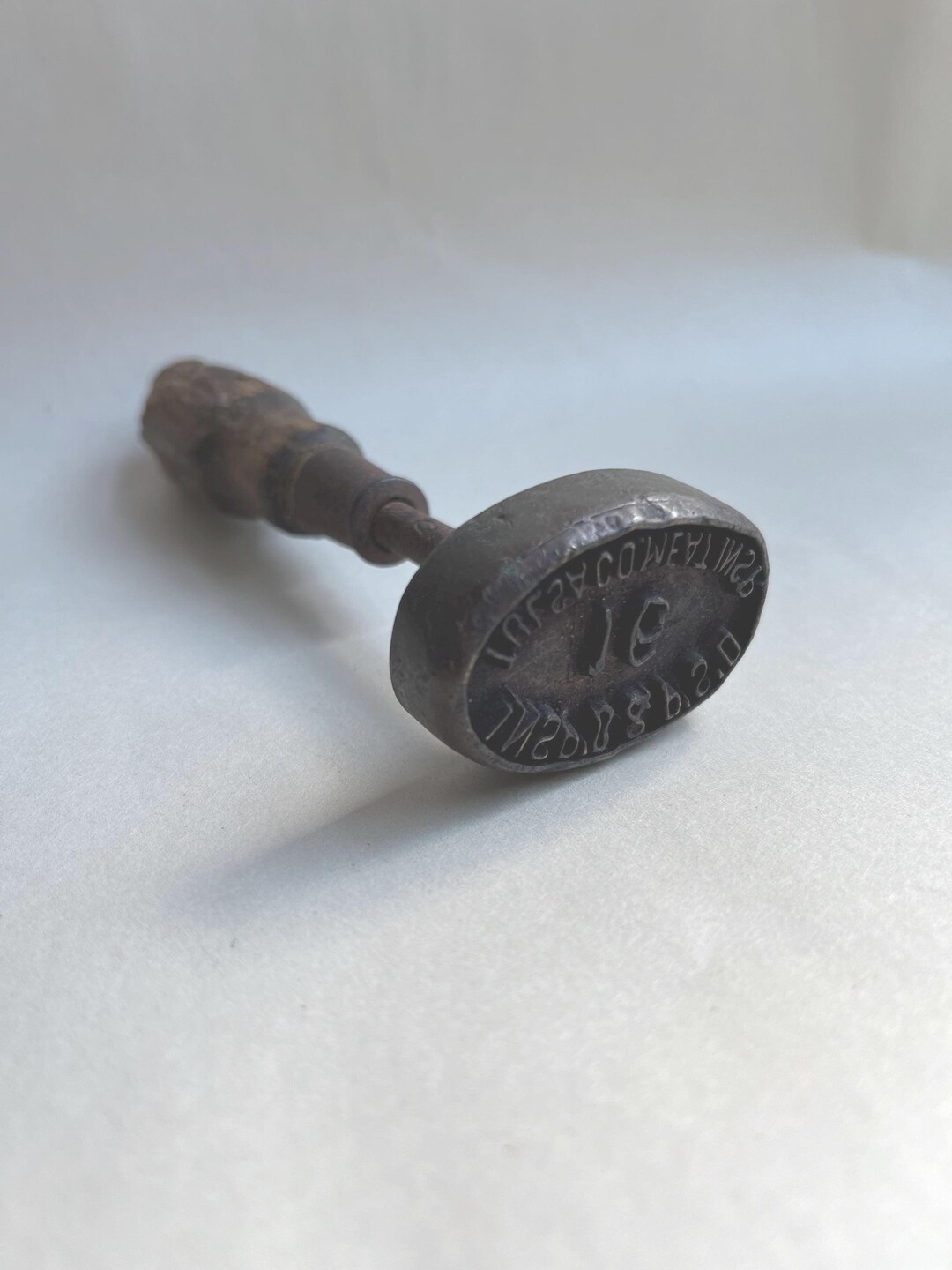 Antique Bronze Metal Tulsa Meat Inspection Stamp, Tulsa Oklahoma - Etsy
