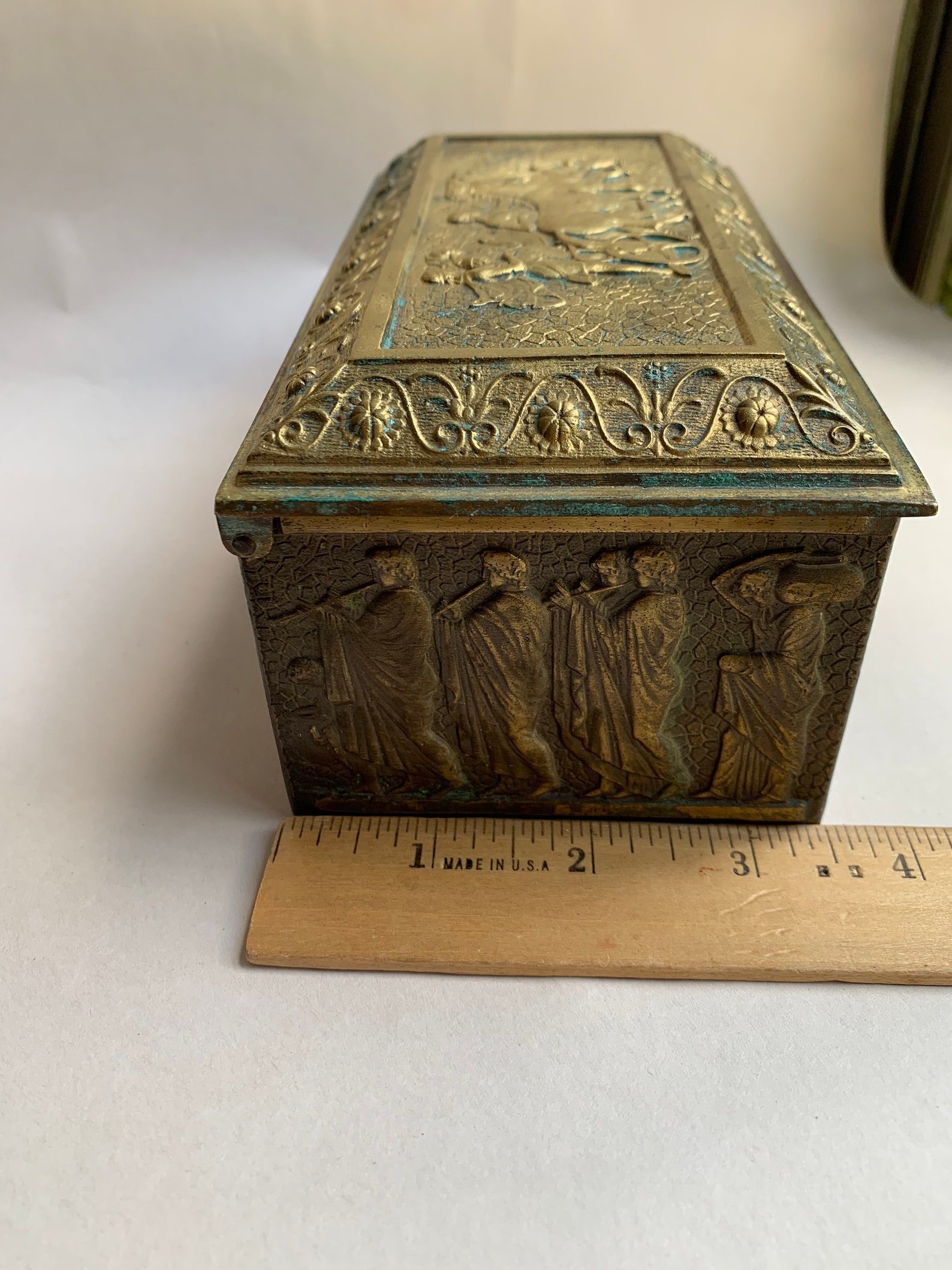 Bronze Ancient Roman Empire Style Art Deco Velvet Lined Casket | Etsy