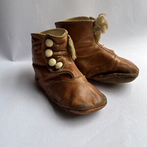 Antique Baby Leather Hightop Boots Button Down Shoes - Etsy