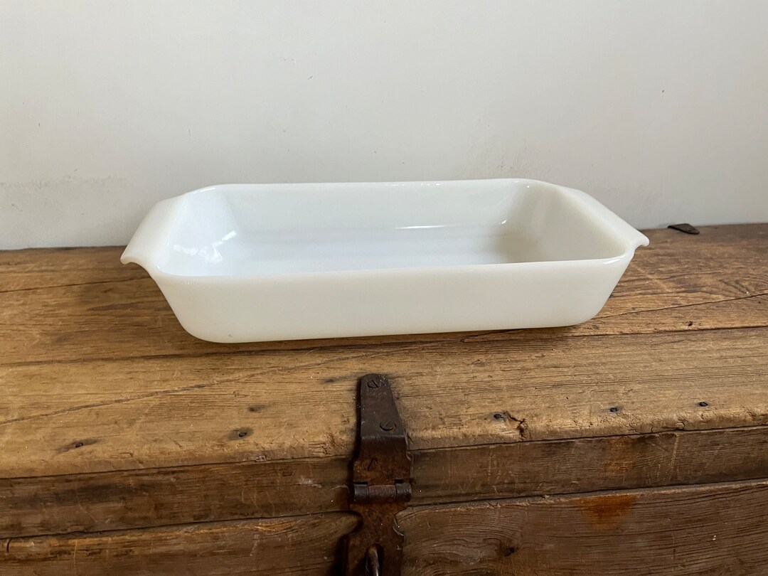 Vintage Milk Glass Rectangular Baking Dish 1.5 Quart No 432 by Anchor ...