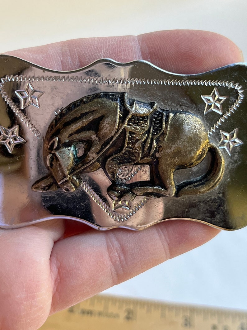 Vintage Bucking Bronco Ranch Belt Buckle Western Horse Buckle - Etsy