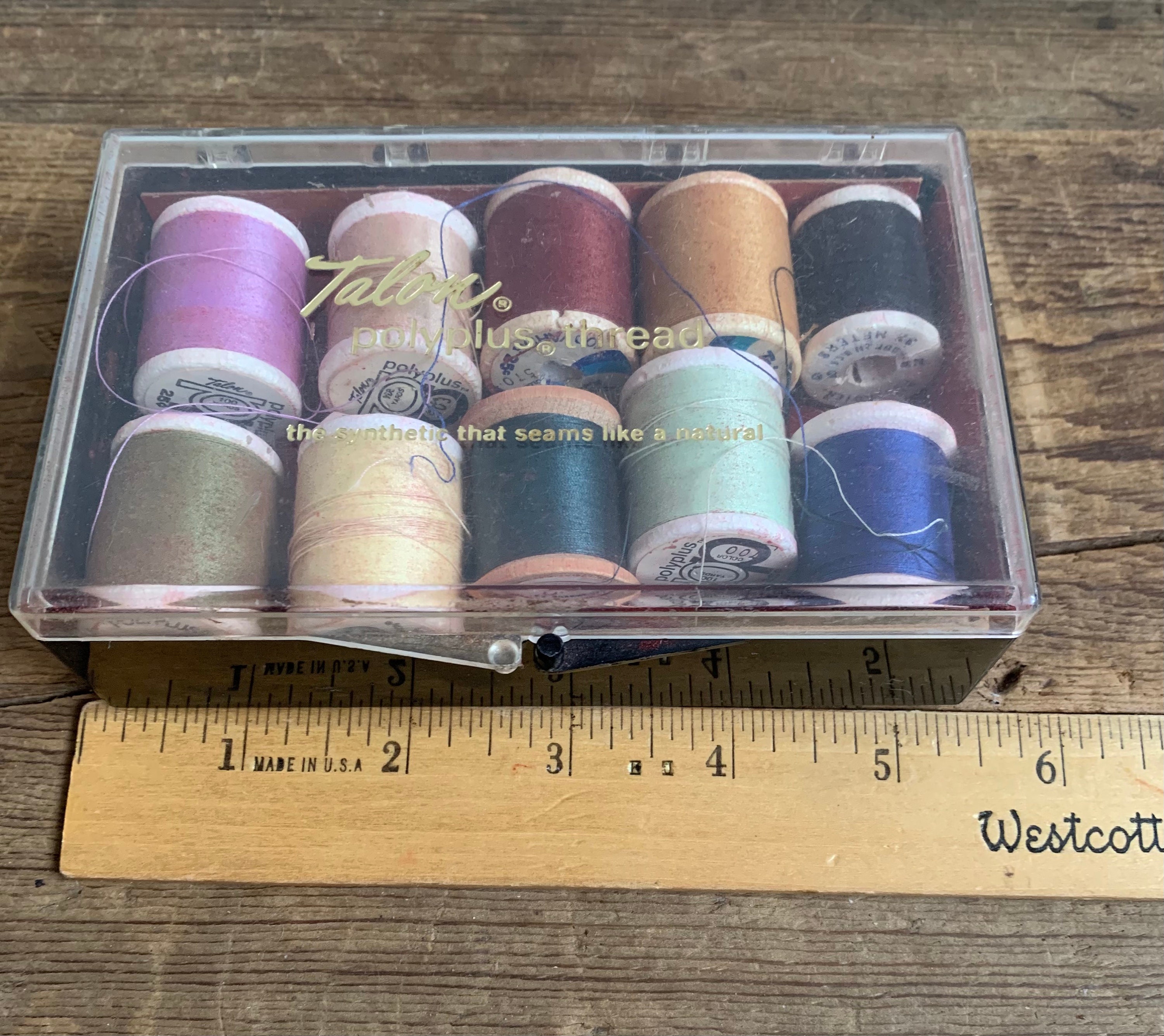 Vintage Talon Polyplus Thread Box with Polyester Thread Spool | Etsy