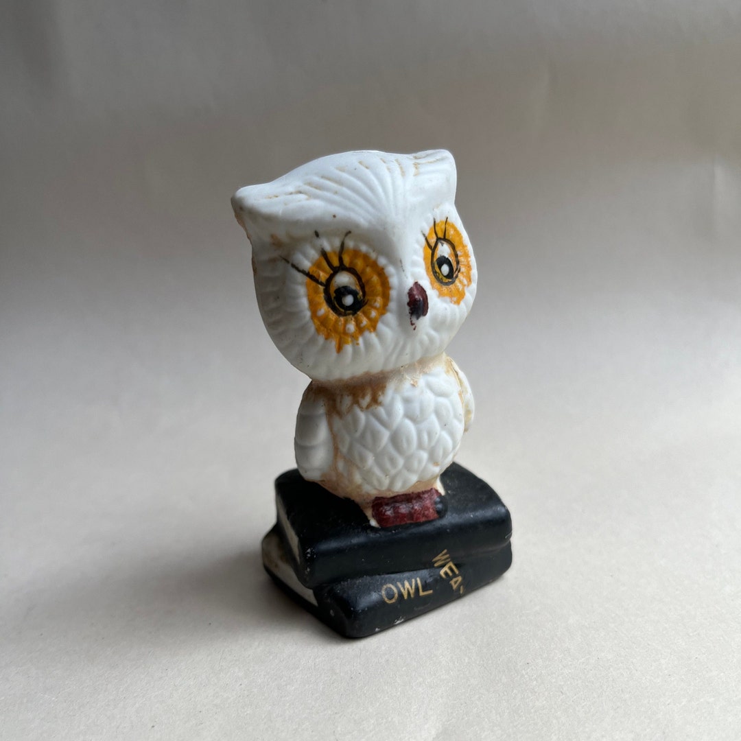 Vintage Weather Owl Bird Figure, White Owl - Etsy