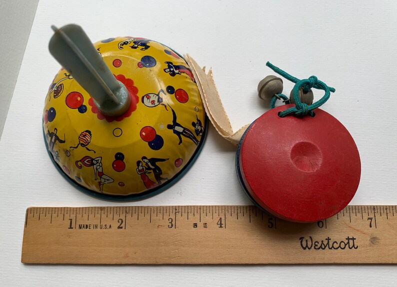 Vintage Tin Litho Circus Noise Maker Bell by US Metals & Wood | Etsy