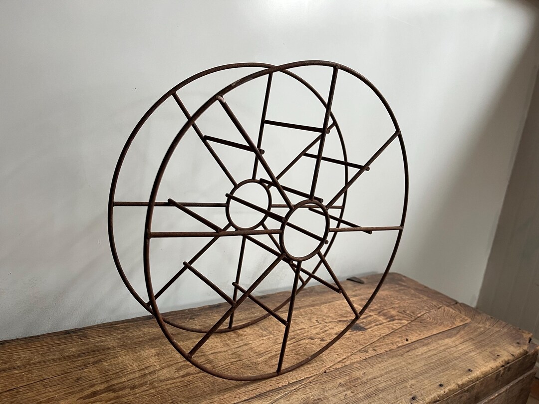 Rusty Steel Wire Spool, Metal Hose Reel - Etsy