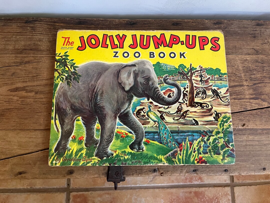 Vintage the Jolly Jump-ups Zoo Animal Pop up Book by Geraldine Clyne ...
