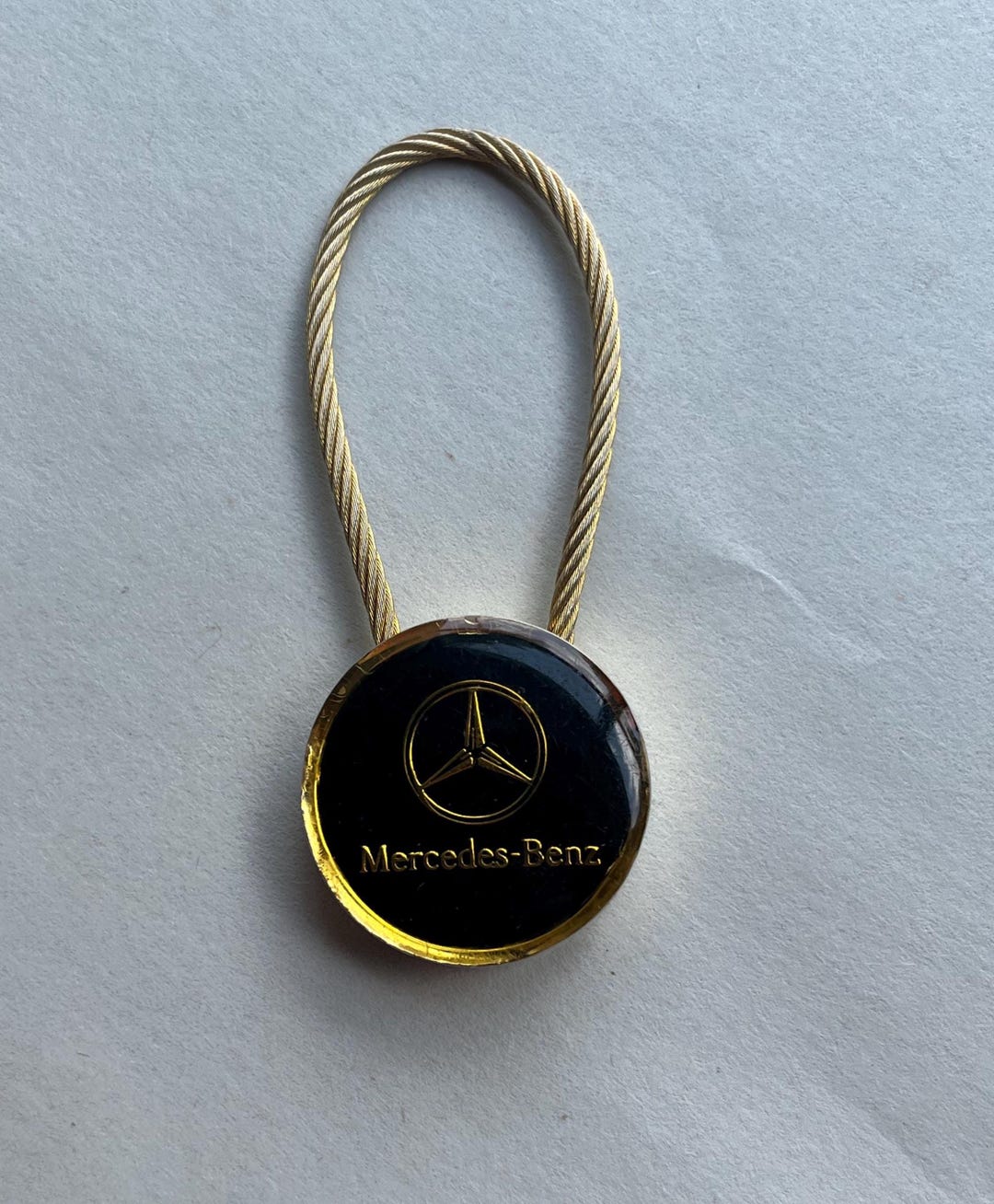 Vintage Mercedes Benz Keychain Black Gold Key Chain, Park Place Motors ...