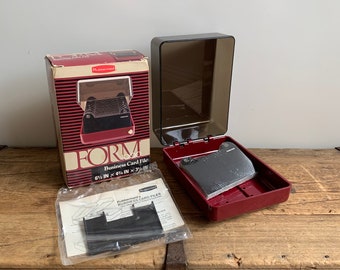 Business Card File Box - Etsy