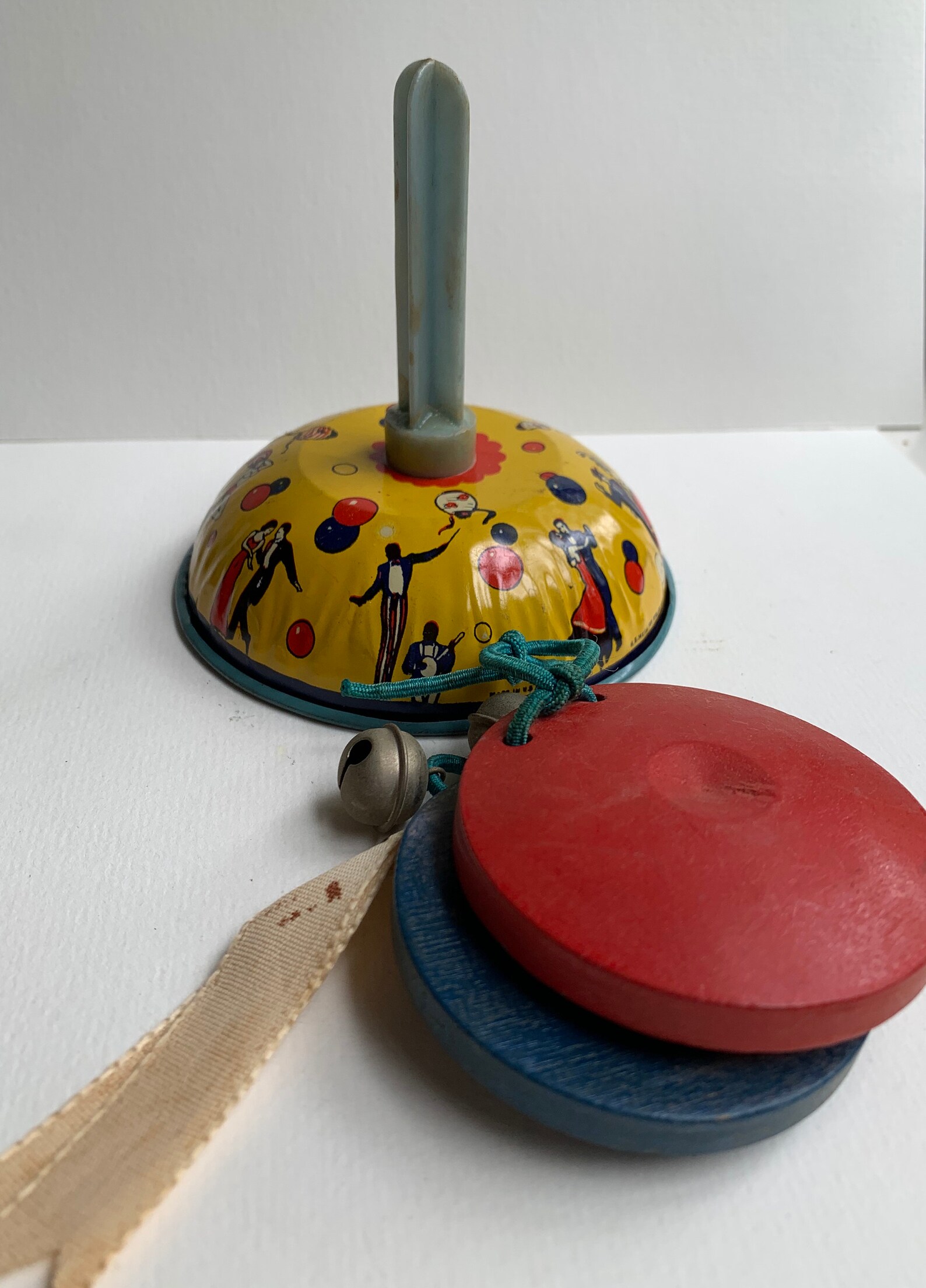 Vintage Tin Litho Circus Noise Maker Bell by US Metals & Wood | Etsy