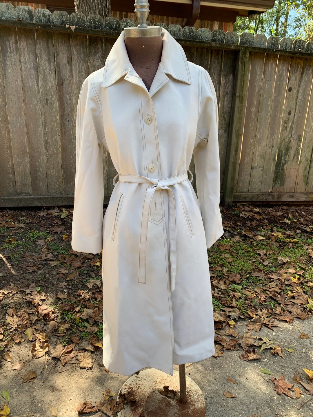 Vintage off White London Fog Women’s Trench Coat Dress Clothing - Etsy