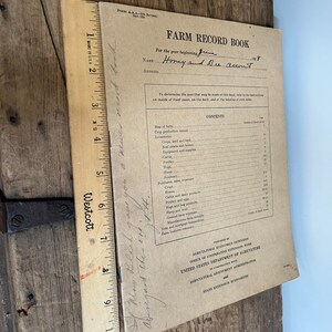 Blank Farm Farm Record Book 1930s Vintage Paperback Ledge - Etsy