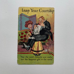 Antique 1908 Leap Year Courtship by the PCK Series One Cent Stamp - Etsy