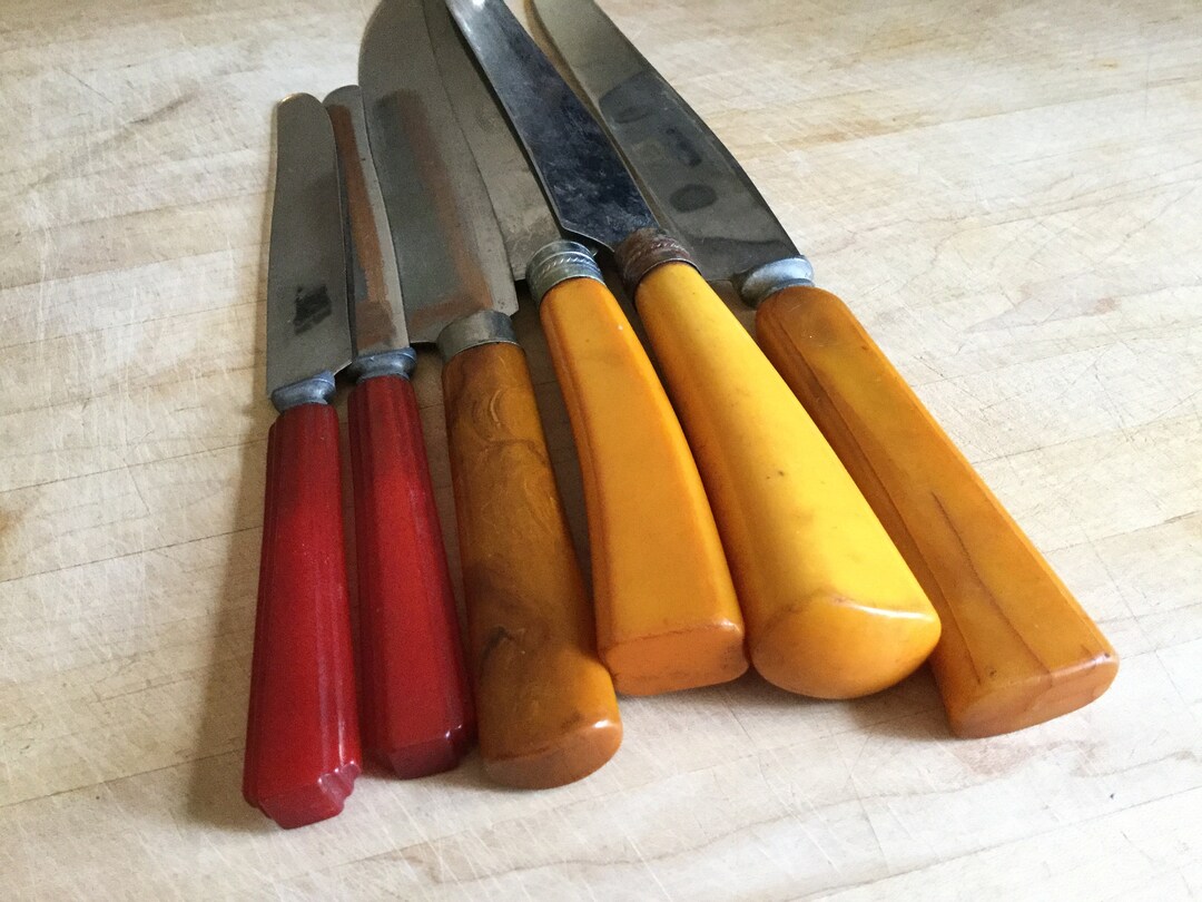 Bakelite Kitchen Utensils Knife Set Mix Lot Cherry Butterscotch - Etsy