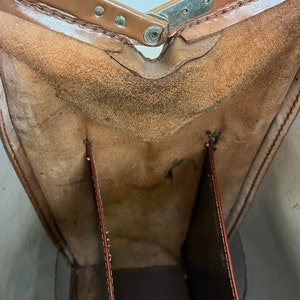 Vintage Large Brown Leather Lawyers File Case, Doctors Bag, Cowhide Bag ...