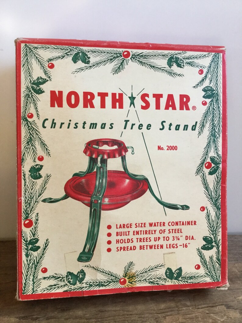 Vintage North Star Christmas Tree Stand in Box - Etsy