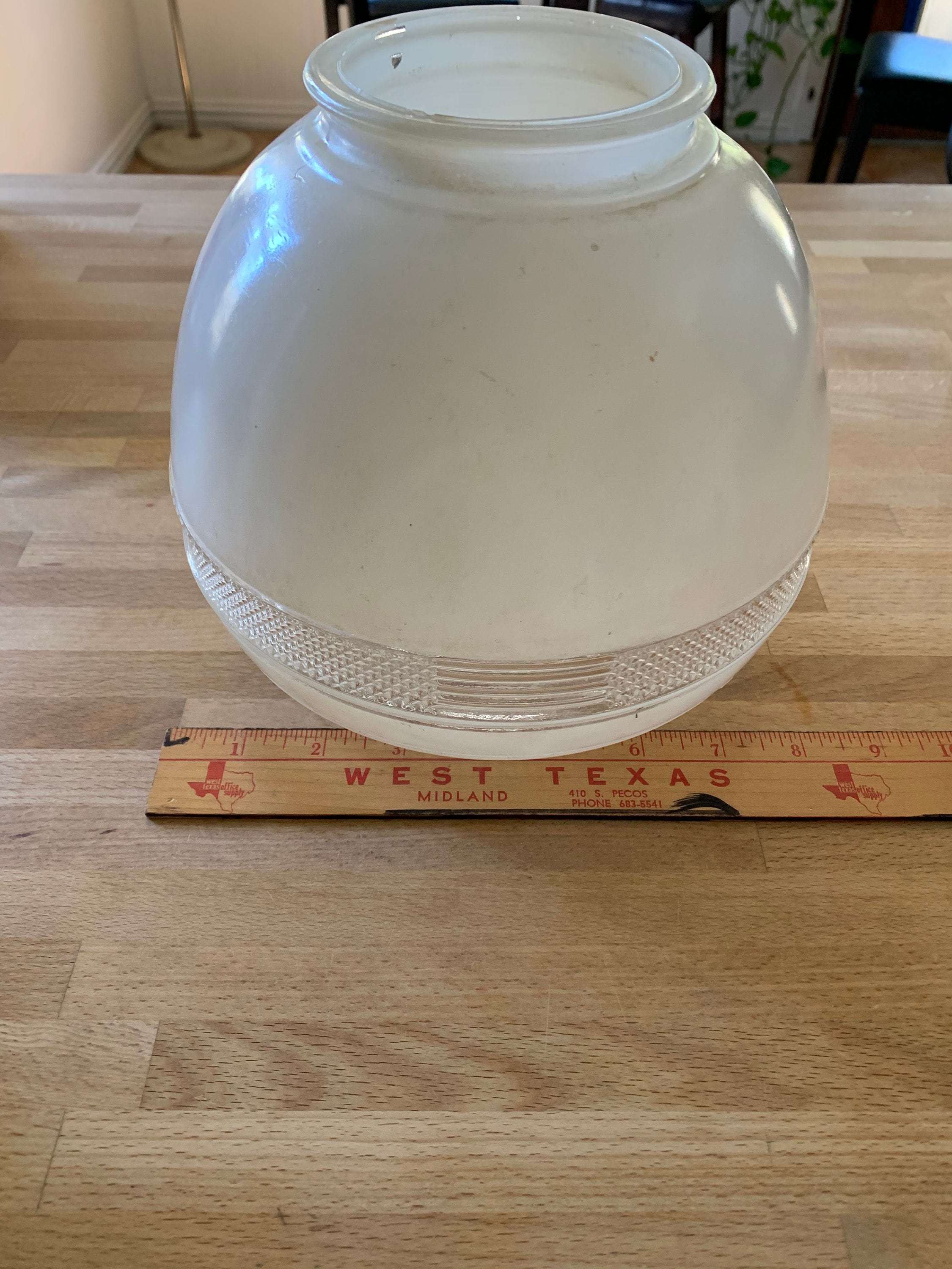 Vintage Ceiling Light Cover Art Deco Style Frosted Bulls Eye | Etsy