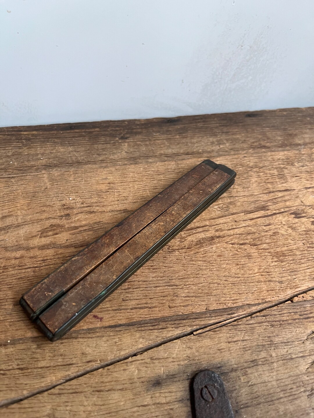 Antique Upson Nut Co Folding Boxwood and Brass Ruler, 2 Ft Ruler - Etsy