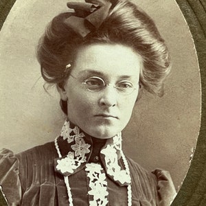 Antique Angry Victorian Women Portrait With Embossed Oval Matte ...