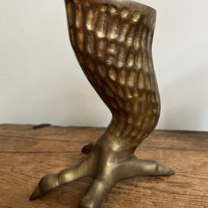 Vintage Midcentury Brass Eagle Talon Candle Stick Holder Set, Bird ...