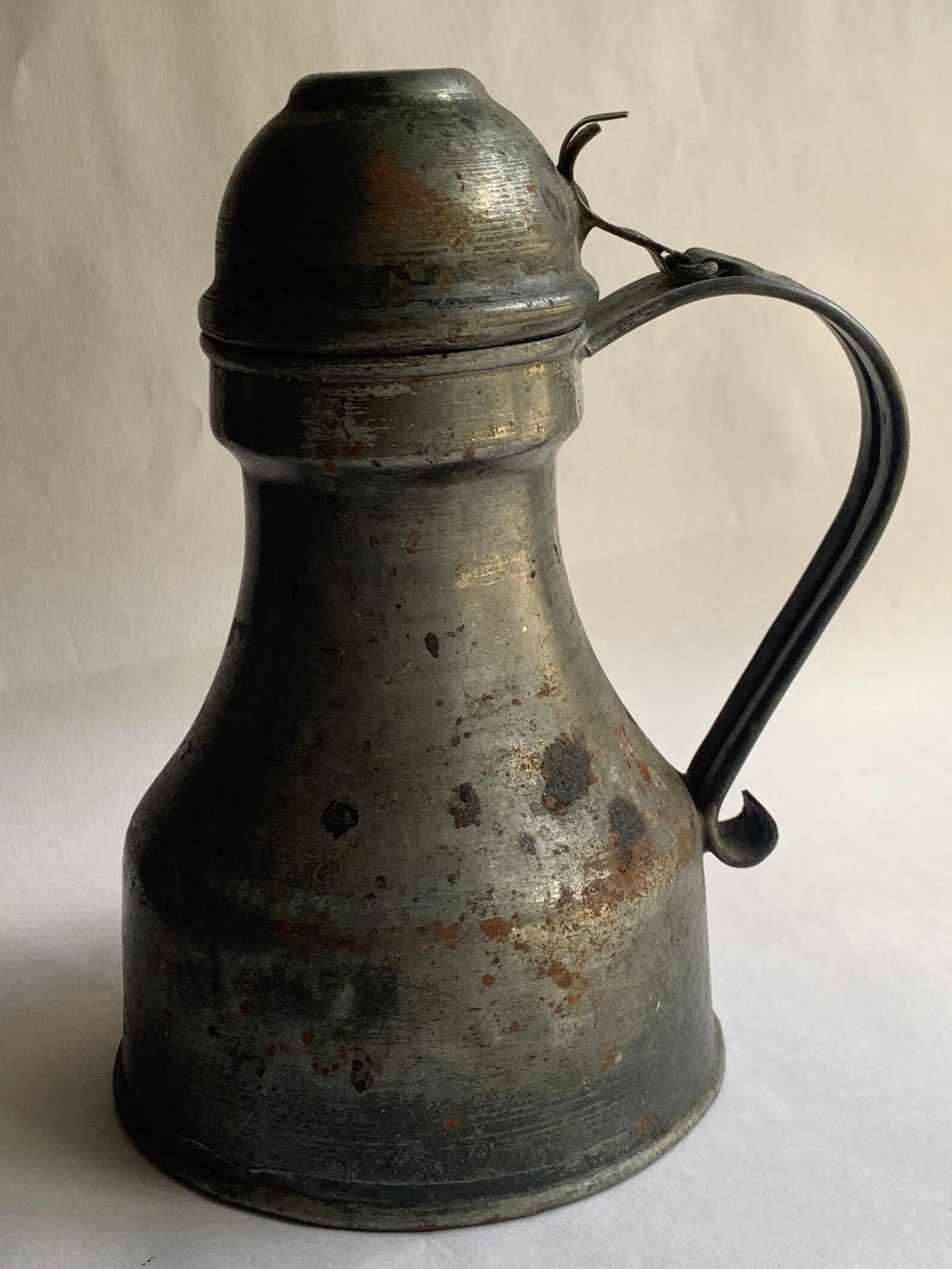 Antique Tin Tankard With Hinged Lid Tappit Hen Colonial - Etsy