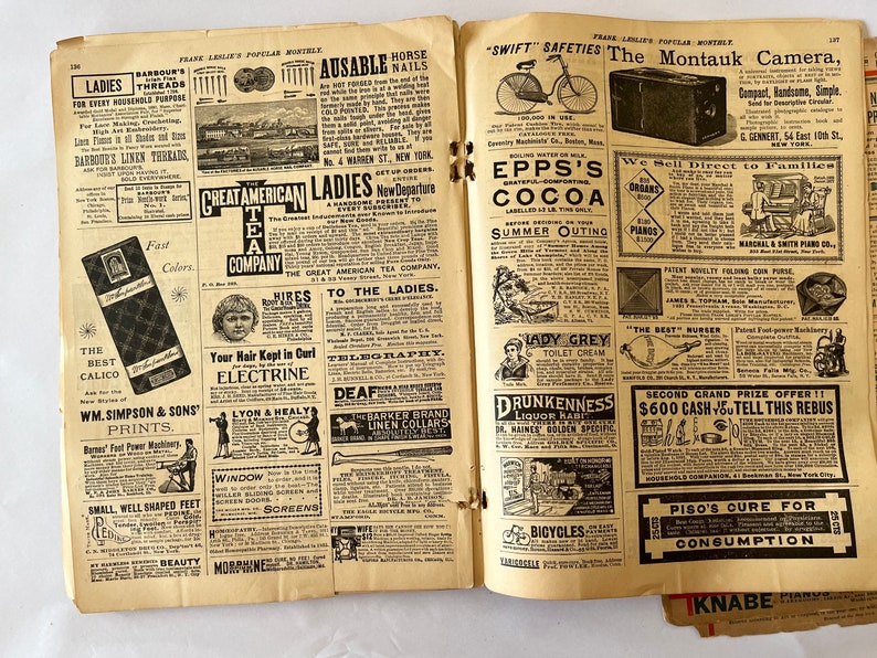 Antique July 1891 Frank Leslie’s Popular Monthly Magazine, Victorian ...