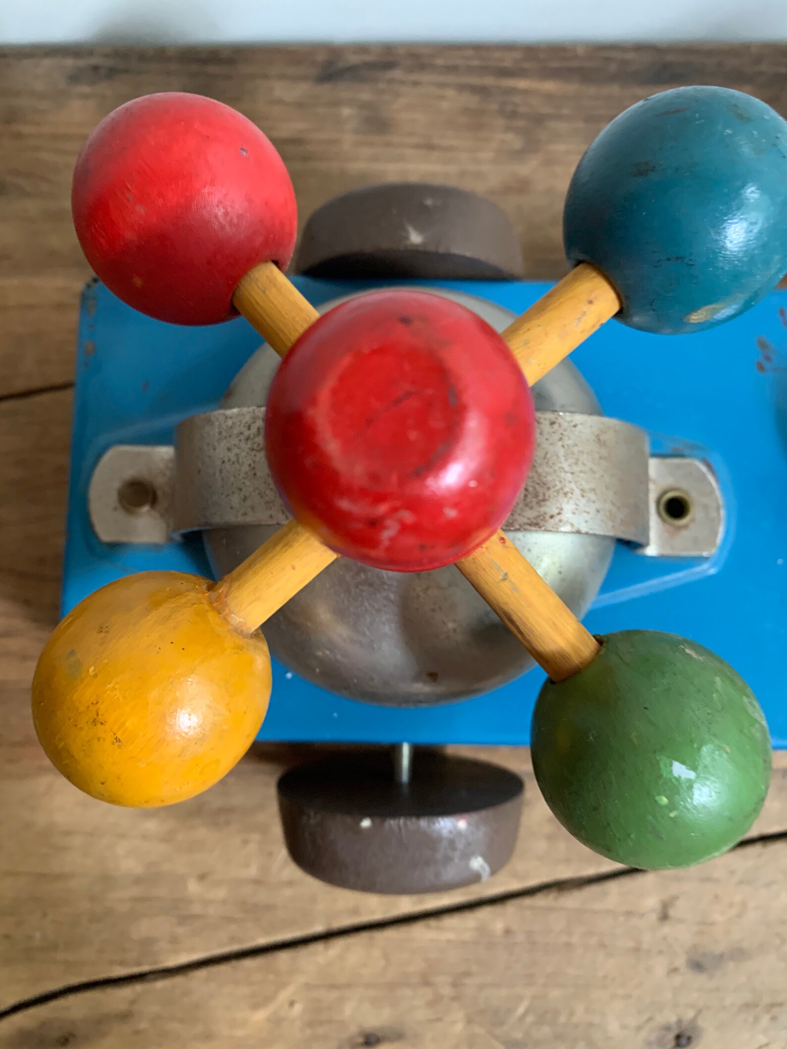 Vintage Gong Bell Mfg Wooden Tin Push Pull Bell Toy USA | Etsy