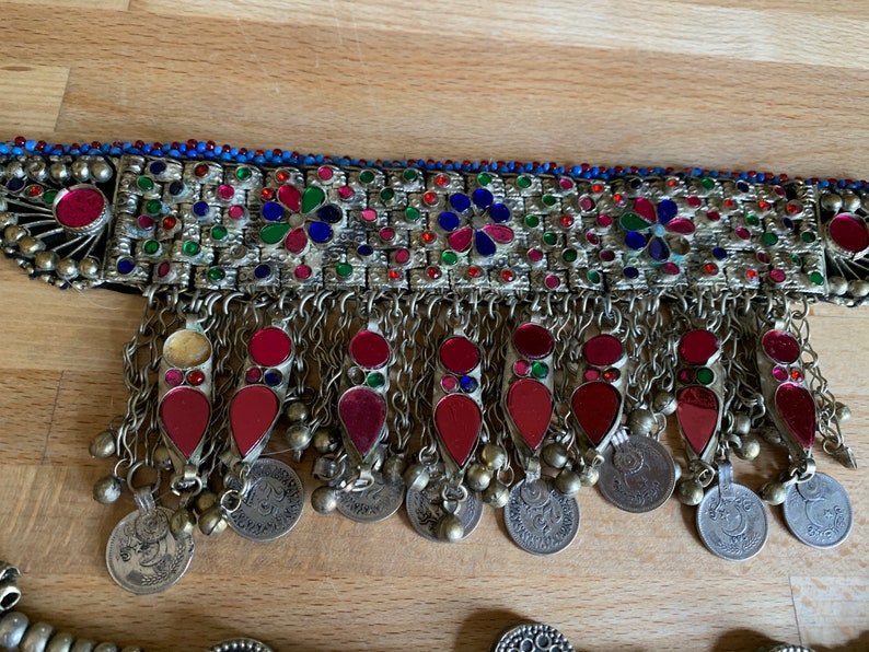 Vintage Turkish Belly Dancer Kuchi Jewelry Set Colorful Afghan - Etsy