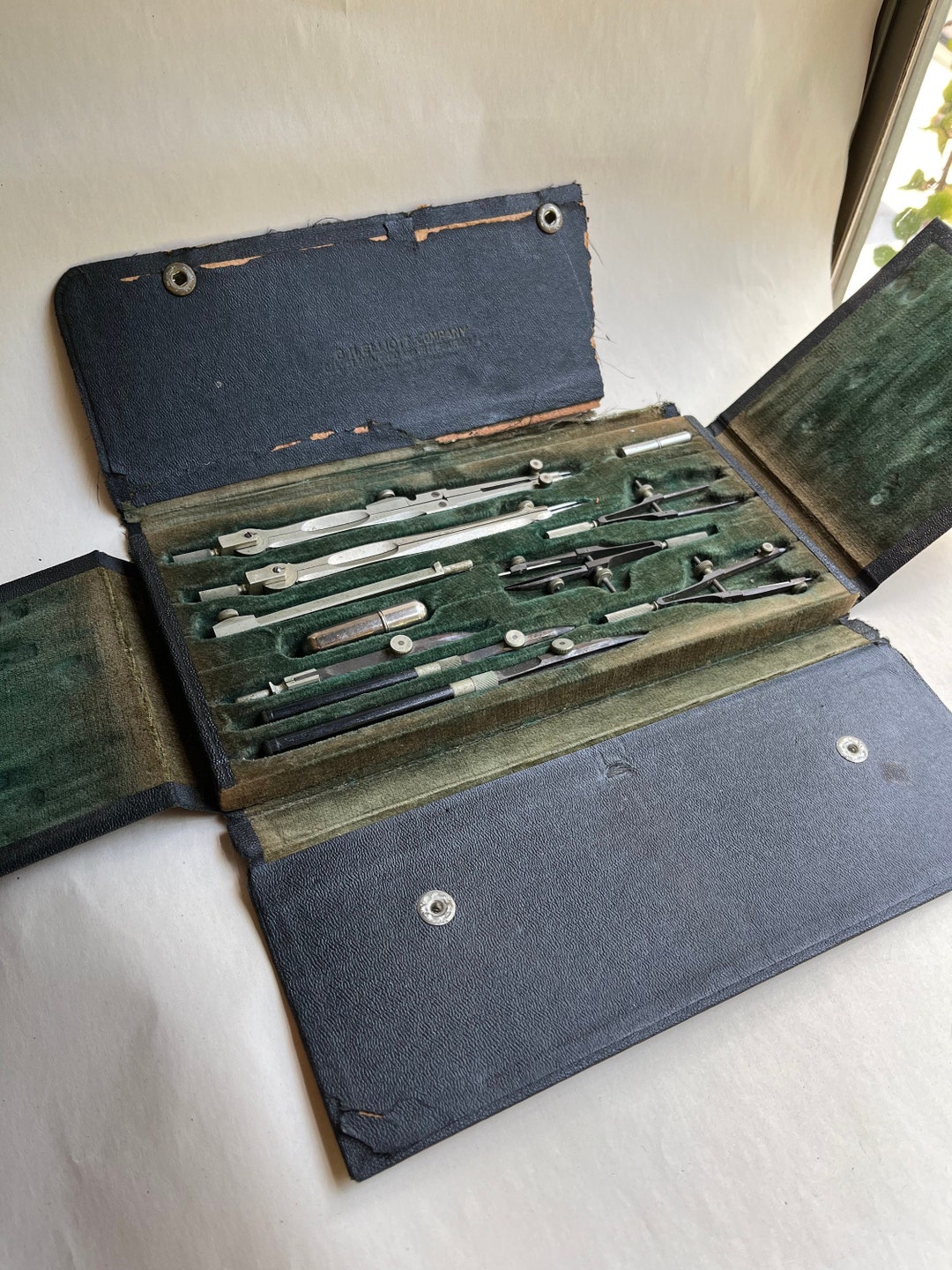 Antique German Drafting Compass Tool Set by BK Elliot Company - Etsy