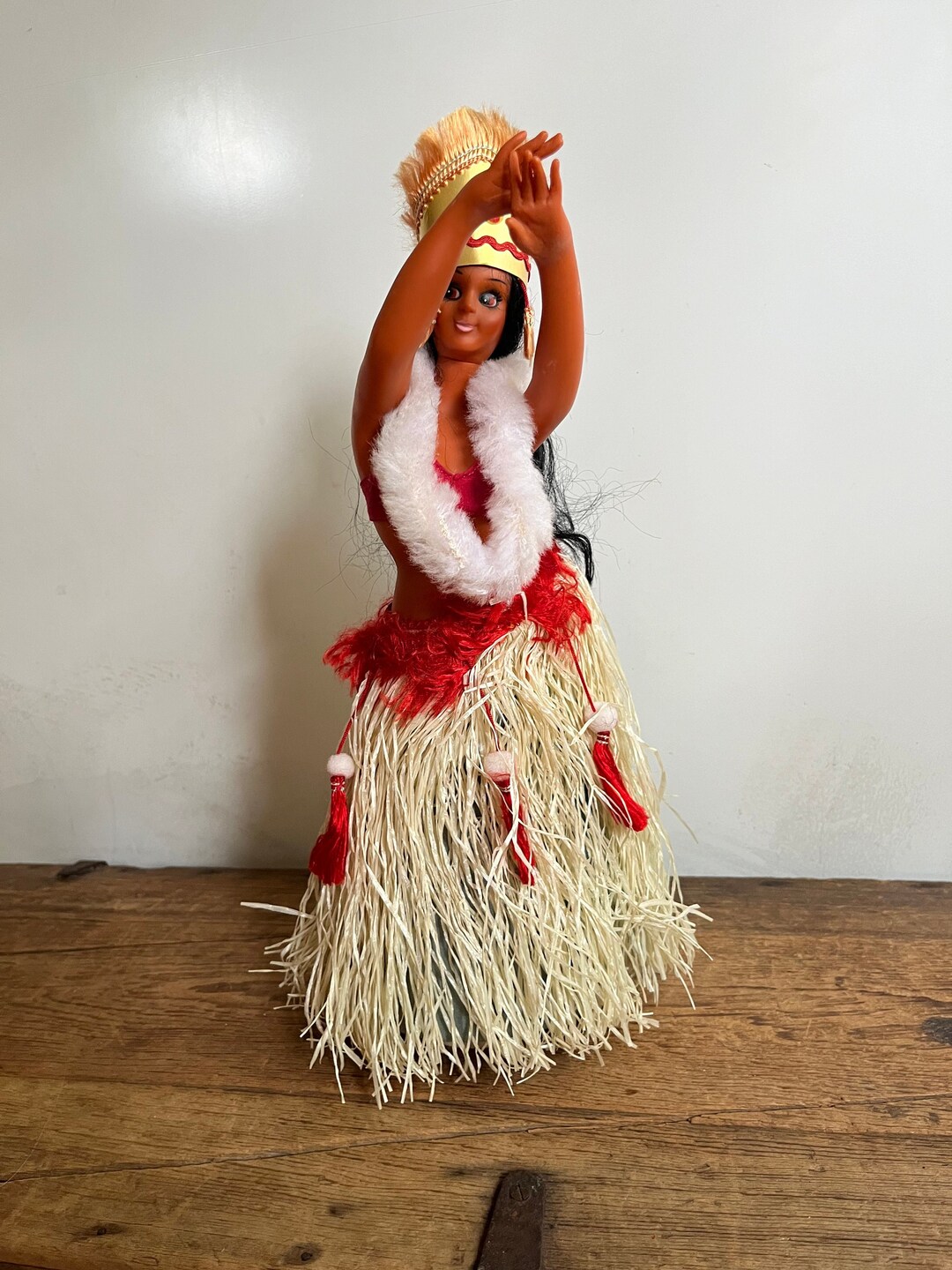 Vintage Rubber Hawaiian Hula Dancer Girl Musical Doll, Hawaii Souvenir ...