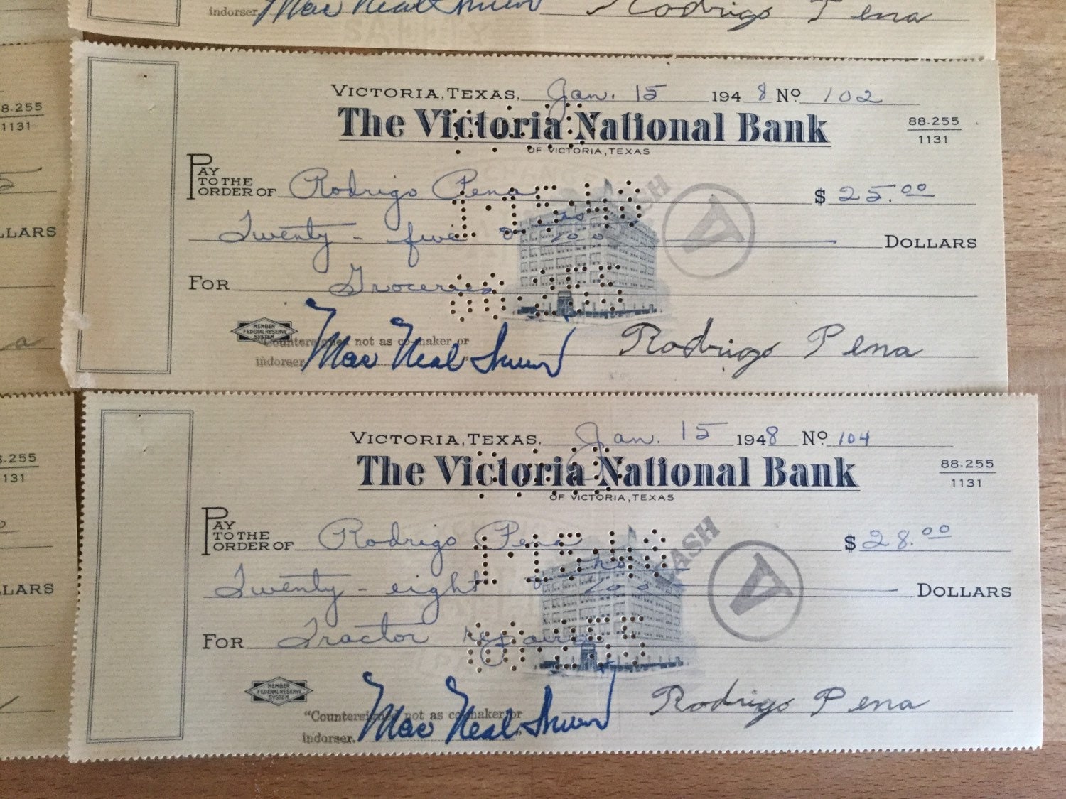 The Victoria National Check Victoria Texas Void - Etsy