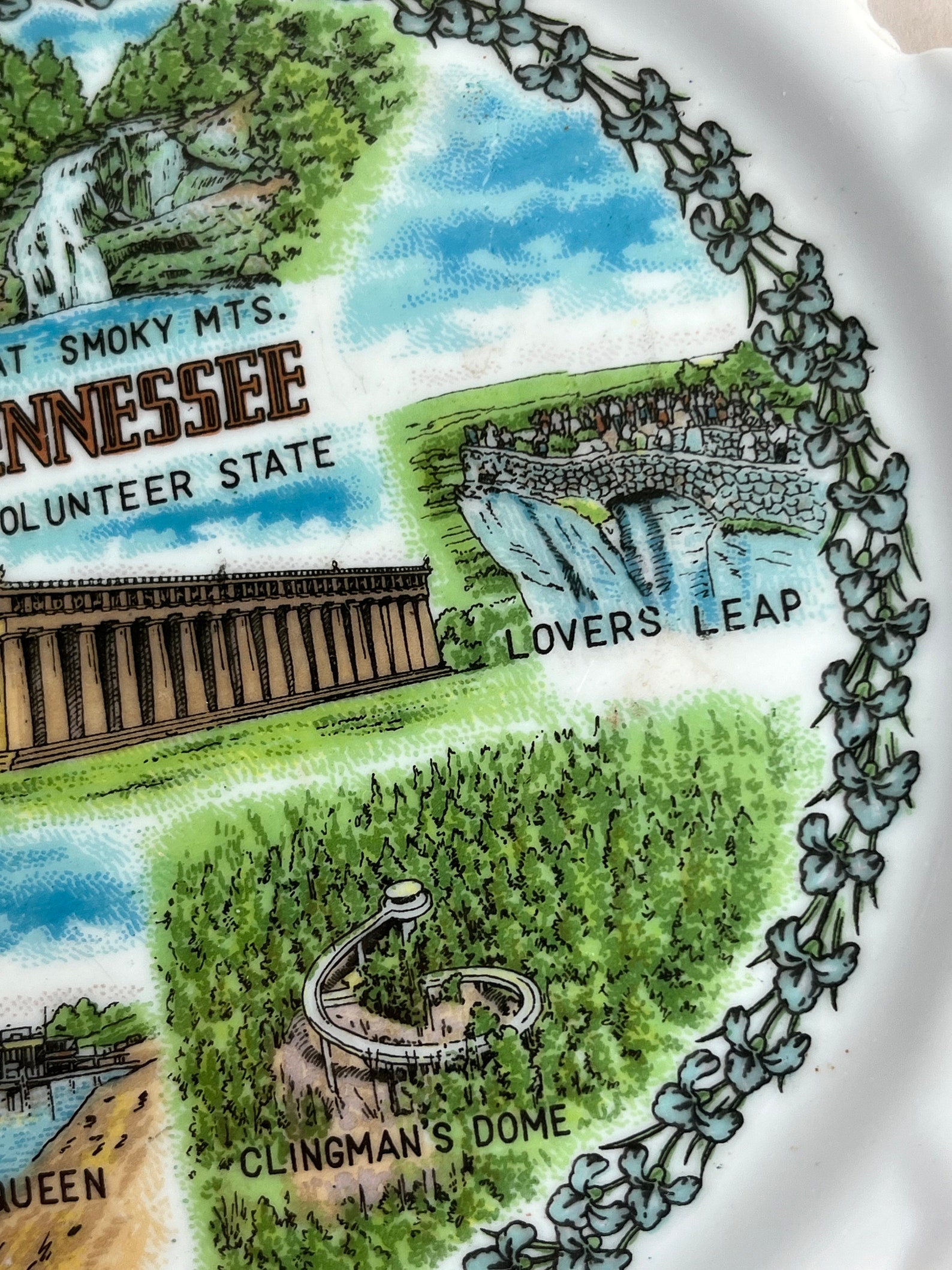 Vintage Tennessee State Ceramic Souvenir Wall Plate - Etsy