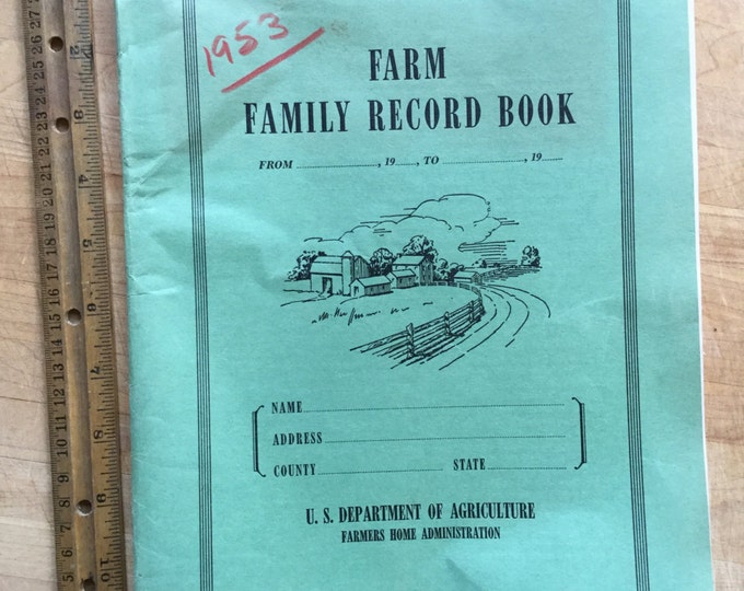 Blank Farm Family Record Book Vintage Paperback Ledger - Etsy