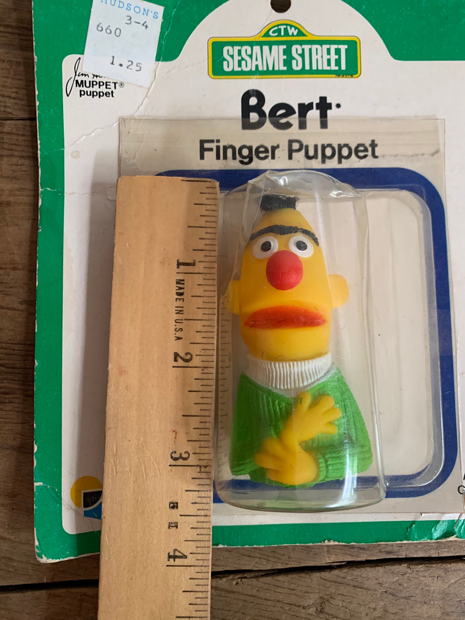 Vintage Sesame Street Bert Finger Puppet Jim Henson Muppet | Etsy