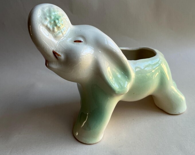 Vintage Shawnee Pottery Baby Elephant Ceramic Succulent Planter Circa ...