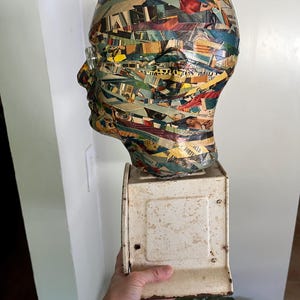 Casey Bust Found Object Mannequin Head Assemblage Art Rusty Macabre ...