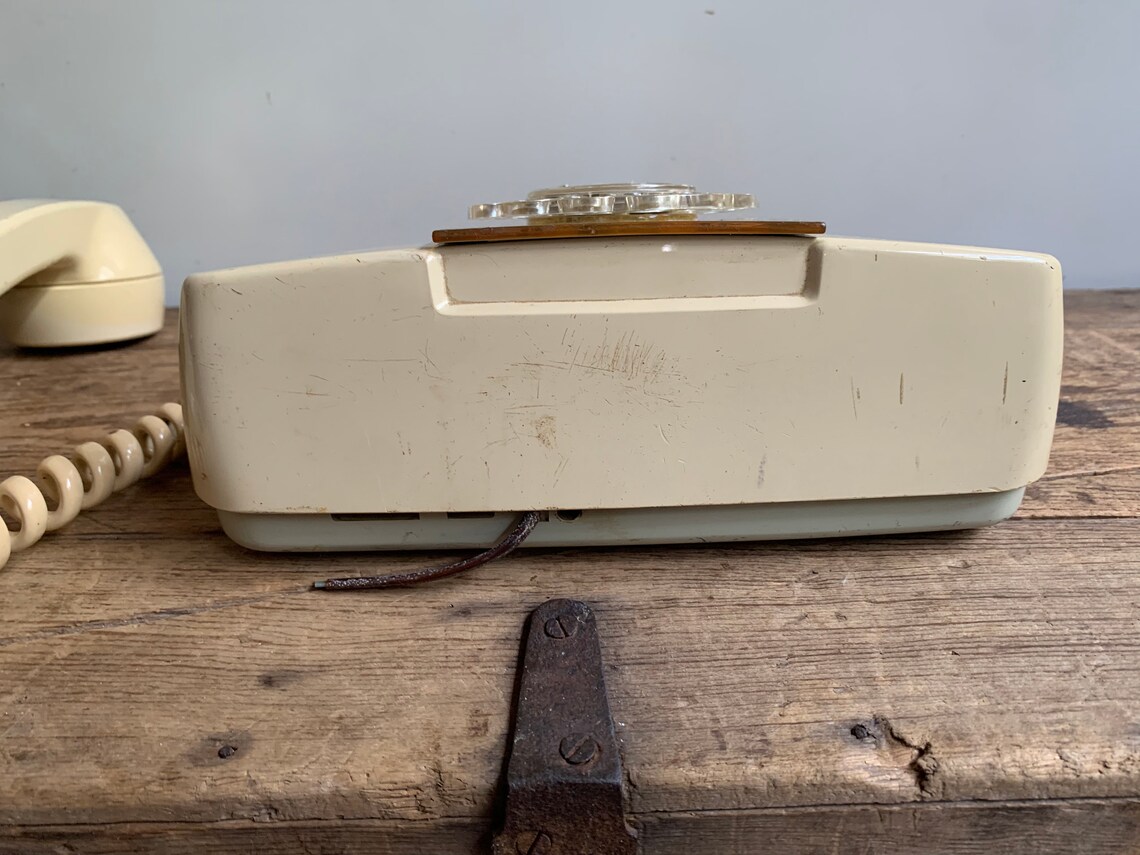 Vintage Starlite Rotary Dial Telephone in Almond by AE - Etsy